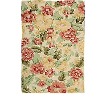 NOURISON HOME Botanical 3'6 X 5'6 Edith Blooms Handhooked Rug