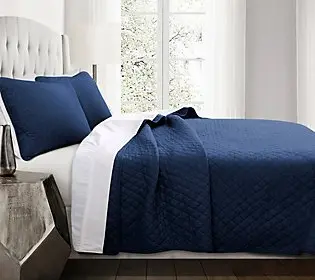 LUSH DECOR Ava Diamond Oversized 3-pc Full/queen Quilt Set By