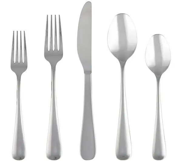 CAMBRIDGE SILVERSMITH S Rhiannon Satin 45-piece Latware Set