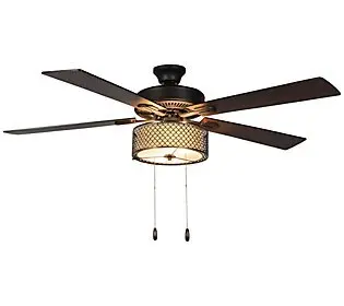 RIVER OF GOODS 52'w Bronze Waved Led Ceiling Fa N
