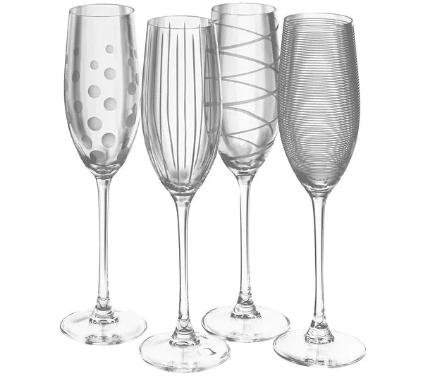 MIKASA Set Of 4 Flutes Cheers Collection
