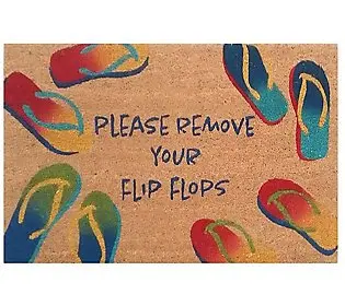 LIORA MANNE Natura Remove Flip Flops Door Mat S Pice 18' X 30