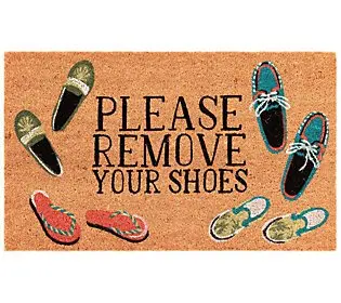 LIORA MANNE Natura Please Remove Your Shoes Mat 18' X 30