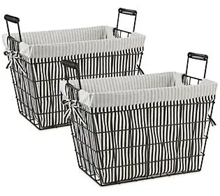 DESIGN IMPORTS Set/2 Farmhouse Wire Basket