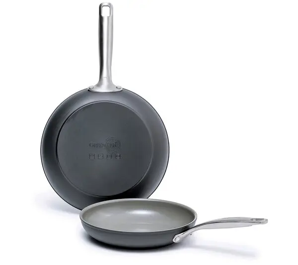 GREENPAN Chatham 8' And 10' Ceramic Non-stick O Pen Frypan Set
