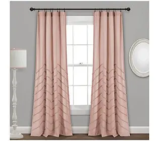 LUSH DECOR Chenille Chevron 40' X 84' Window Panels Lus H Decor