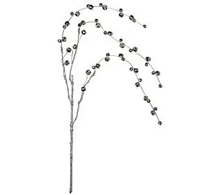 NORTHLIGHT 41' Silver Hanging Jingle Bell Artif Icial Spray