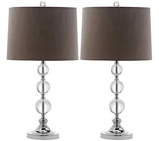SAFAVIEH Set Of 2 Keeva Crystal Ball Lamps