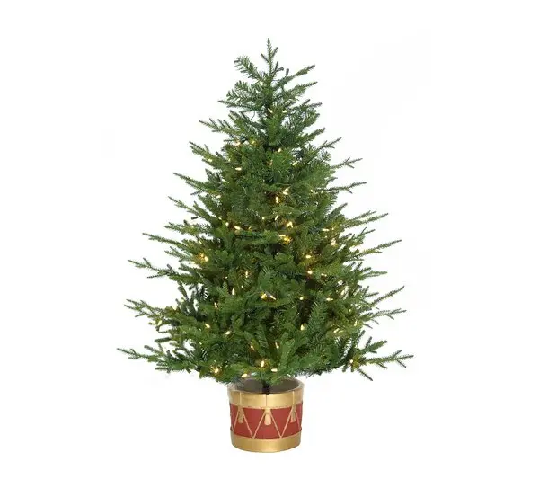 FRASER HILL FARM 4' Adirondack Prelit Potted Tr E