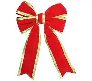 NORTHLIGHT 18' X 28' Giant Red 3d 4-loop Velvet Een Bow