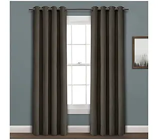LUSH DECOR Faux Linen Absolute Grommet 52' X 84' Blackout Indow Panel