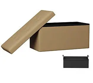 LAVISH HOME Foldable Storage Bench Ottoman