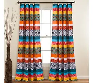 LUSH DECOR Boho Stripe 52' X 95' Set Of 2 Window Panel Set By
