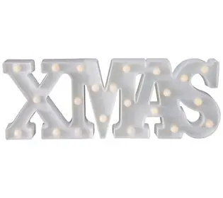 NORTHLIGHT 18.5' White Led Lighted Xmas Marquee Sign