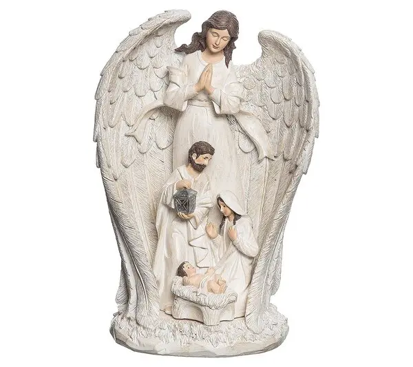 C&F HOME Angel With Holy Christmas Family Decor