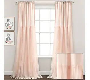 LUSH DECOR Tulle Skirt Solid 40x84 Window Panel S