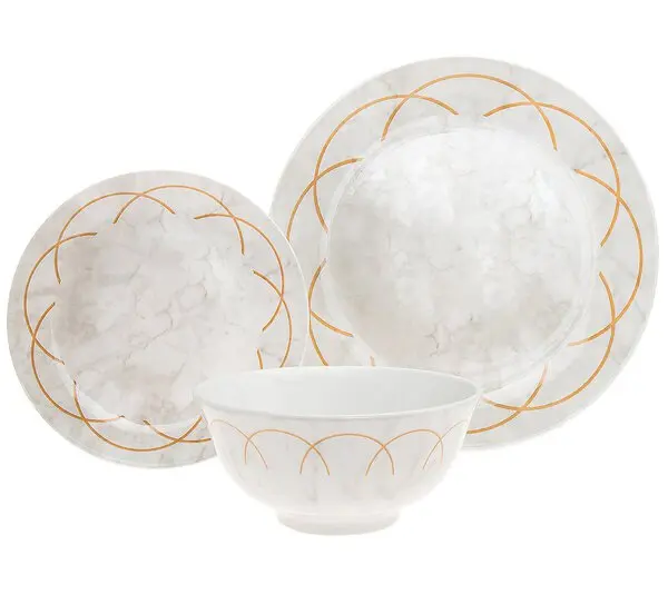 GODINGER Rotolo 12 Piece Dinnerware Set