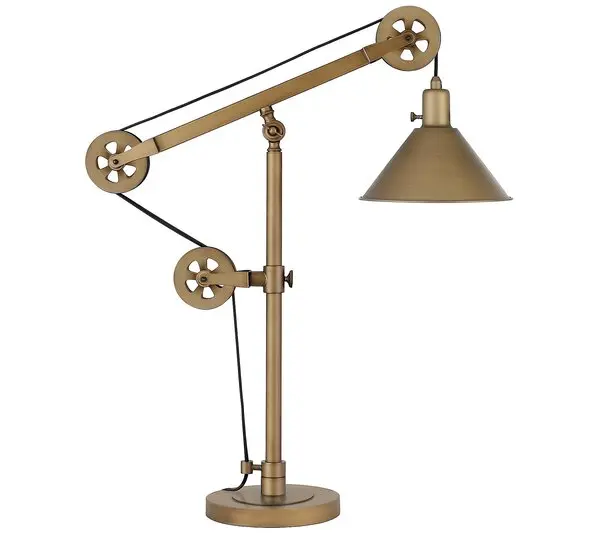 HUDSON&CANAL Hudson & Canal Descartes Swanky Table Lamp Withpulley System