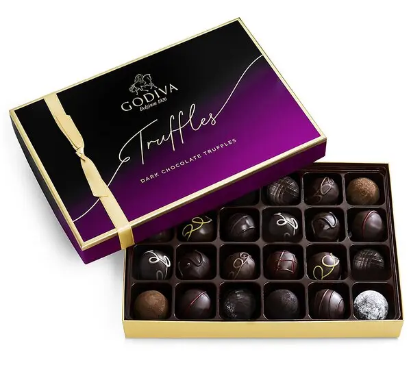 GODIVA 24 Piece Dark Chocolate Truffles