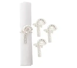 VALERIE PARR HILL Candy Cane Napkin Ring Set Of 4 Valerie