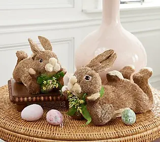 VALERIE PARR HILL 2-piece Sisal Lounging Bunnies Valerie