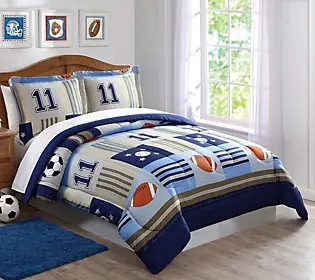 MY WORLD Denim And Khaki Full/queen Comforter S Et