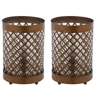 VALERIE PARR HILL Borden Set Of 11-1/2' Hurricane Lamps Va Lerie