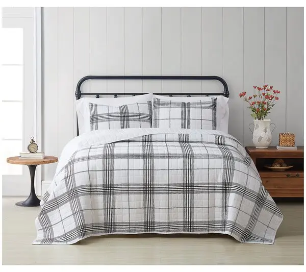 COTTAGE CLASSICS Cottage Plaid 2-piece Twin/twi N Xl Quilt Set
