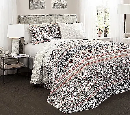 LUSH DECOR Nesco 3-piece Full/queen Quilt Set Lush Deco R