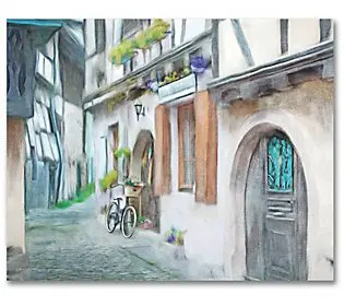 COURTSIDE MARKET In The Vllage 16' X 20' Canvas Wall Art