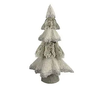 NORTHLIGHT 20' Multi Textured Triangular Tree W Glitter