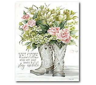 COURTSIDE MARKET Cowboy Boots 16x20 Canvas Wall Art