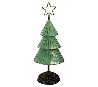 NORTHLIGHT 17' Green & Gold Tree W/ A Cutout St R Topper