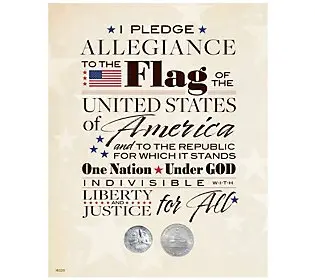 AMERICAN COIN TREASURES Pledge Of Allegiance Quarter And Half Dollar Ma Tted Coin