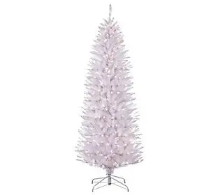 PULEO INTERNATIONAL Puleo 7.5' Pre-lit White Fraserfir Pencil Chris Tmas Tree