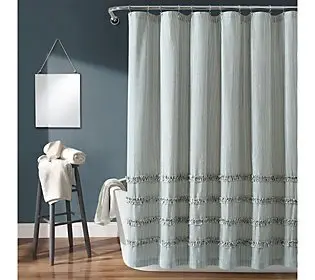 LUSH DECOR Vintage Stripe 72' X 72' Shower Curtain By