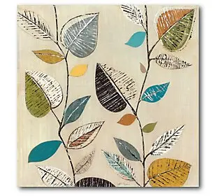 COURTSIDE MARKET Dancing Leaves Ii 16x16 Canva S Wall Art