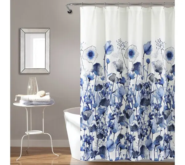LUSH DECOR Zuri Flora 72' X 72' Shower Curtain Lush Dec Or