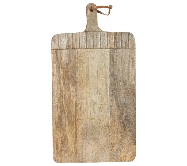 FORESIDE HOME & GARDEN Foreside Tall Rectangle Hand Carved Wood Cuttin G Board