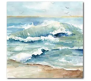 COURTSIDE MARKET Beach Waves 16x16 Canvas Wall Art
