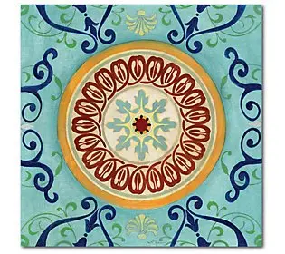 COURTSIDE MARKET Jeweled Mosaic Ii 16x16 Canvas Wall Art