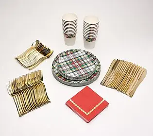 COTERIE Seasonal Service For 20 Disposable Dinnerware Set