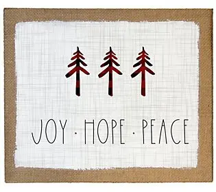 SINCERE SURROUNDINGS Joy Hope Peace Canvas By