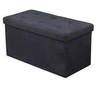 SORBUS Storage Bench Chest Ottoman W/cover Fa Ux Suede Small
