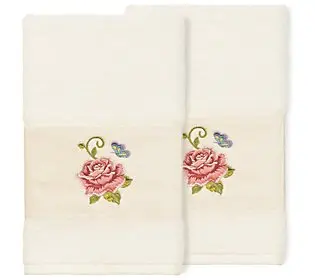 LINUM HOME TEXTILES Rebecca 2pc Embellished Han D Towel Set
