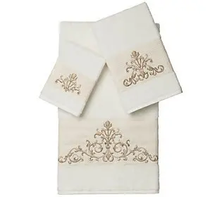 LINUM HOME TEXTILES Scarlet 3pc Embellished Towel Set
