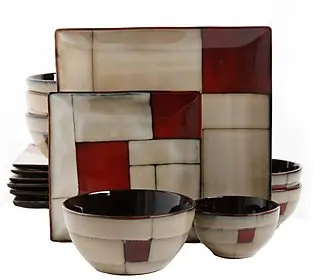 Gibson Elite Azeal 16-piece Double Bowl Dinnerw Are Set