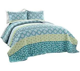 LUSH DECOR Bohemian Stripe 3-piece Full/queen Quilt Set By
