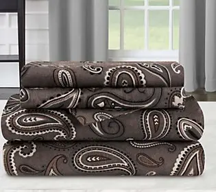 SUPERIOR Cotton Flannel Deep Pocket Paisley She Et Set, Twin X
