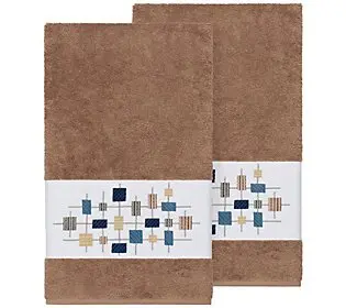 LINUM HOME TEXTILES Khloe 2pc Embellished Bath Towel Set